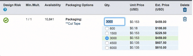 View BOM Matches - Mouser