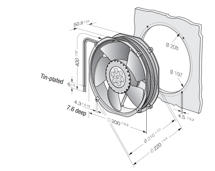 2200 FTD Series Tubeaxial Fans - ebm-papst | Mouser
