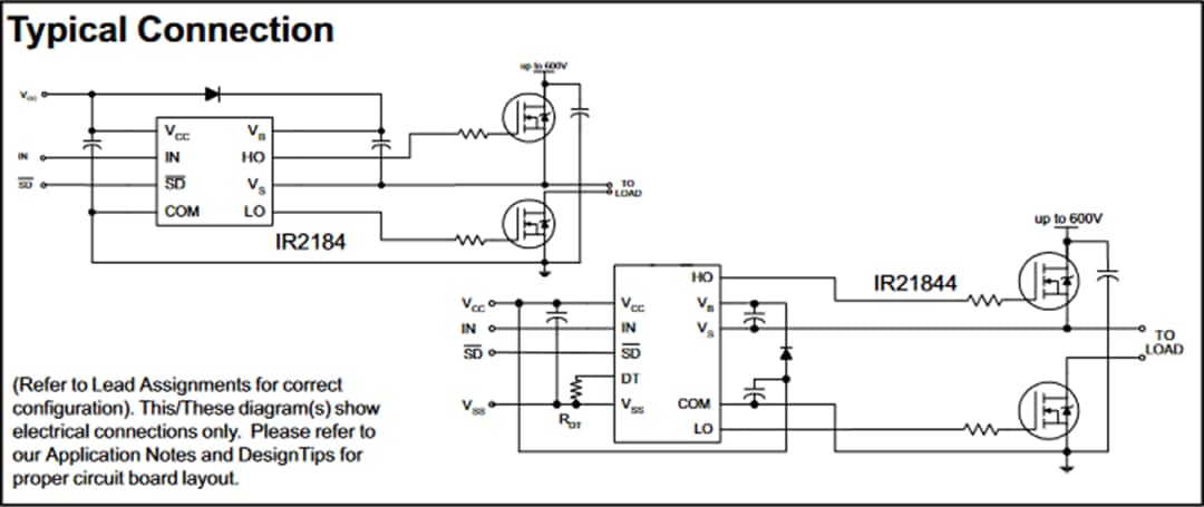 IR2184x Half-Bridge Drivers - Infineon Technologies | Mouser