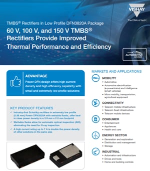 TMBS® Trench MOS Barrier Schottky Rectifiers - Vishay General Semiconductor | Mouser