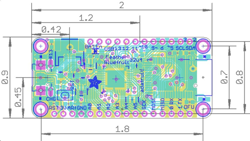 Feather 32u4 Bluefruit LE Development Board - Adafruit | Mouser