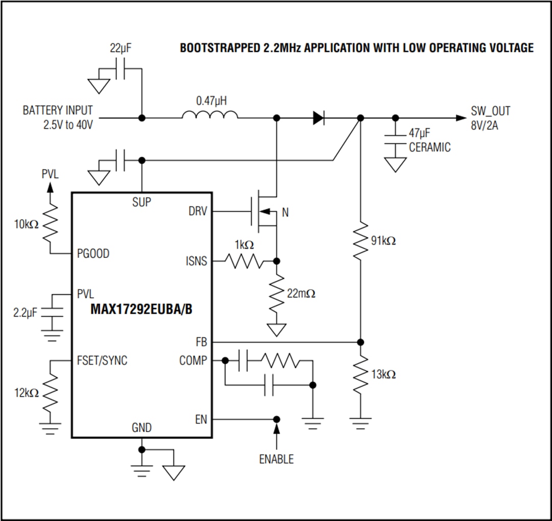 MAX17290/MAX17292 PWM Boost Controllers - Analog Devices / Maxim ...