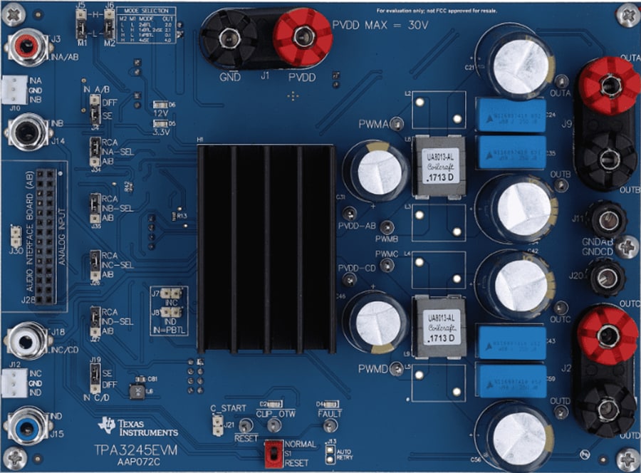 TPA3245EVM PurePath™ Ultra-HD Evaluation Module - TI | Mouser