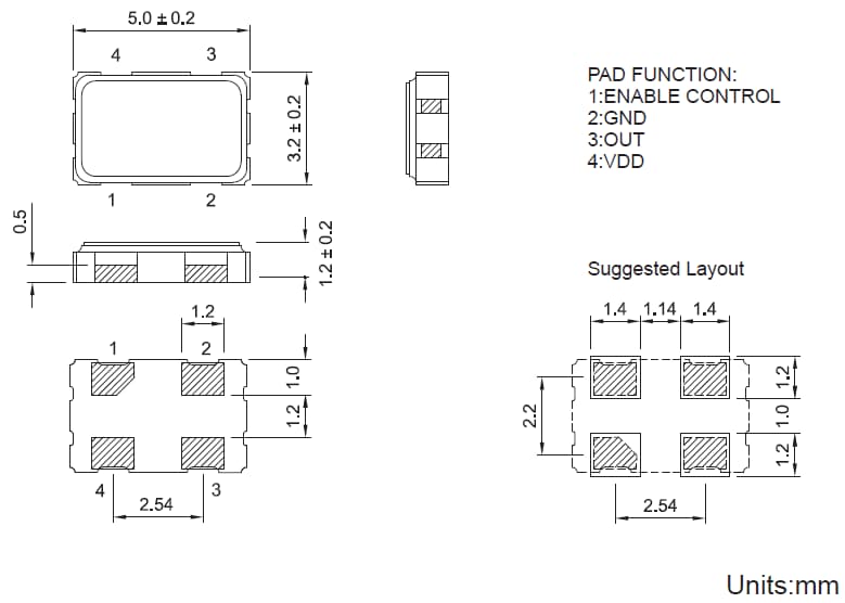 7C SMD CMOS CXO Oscillators - TXC | Mouser