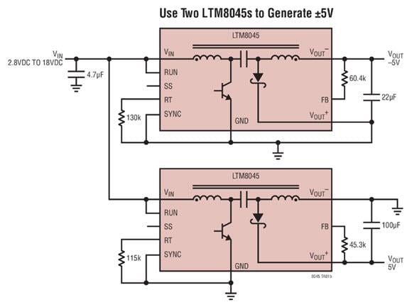 LTM8045 Inverting/SEPIC Converter DC/DC Converters - ADI | Mouser