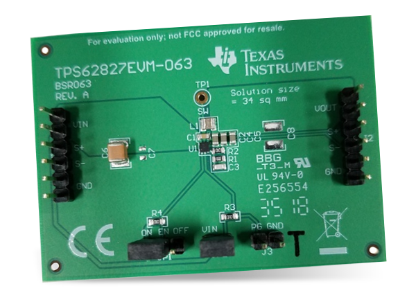 TPS62827EVM-063轉換器評估模組 (EVM) - TI | Mouser