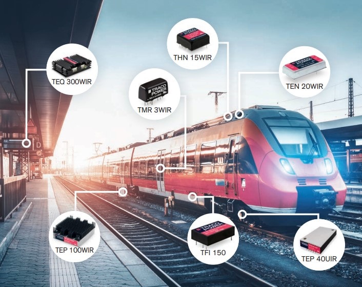 Railway & Transit Ruggedized DC/DC Converters - TRACO | Mouser