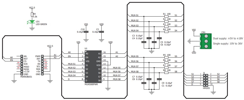 MUX 2 Click (MIKROE-3245) - Mikroe | Mouser
