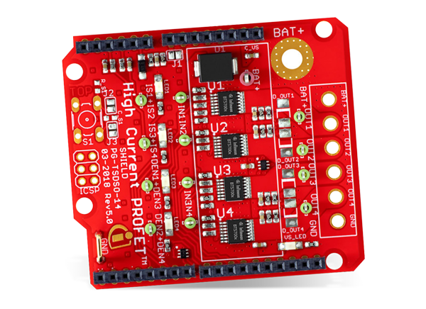 SHIELD_BTS7006-1EPP Arduino Shield - Infineon Technologies | Mouser