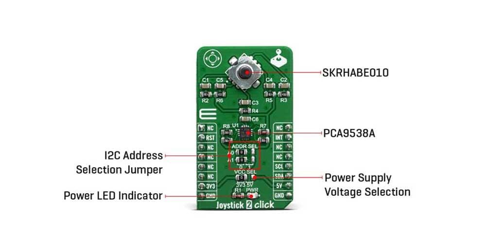 Joystick 2 Click - Mikroe | Mouser
