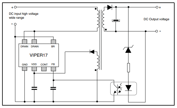 VIPer17 Switching Regulators for Flyback Converter - STMicro | Mouser