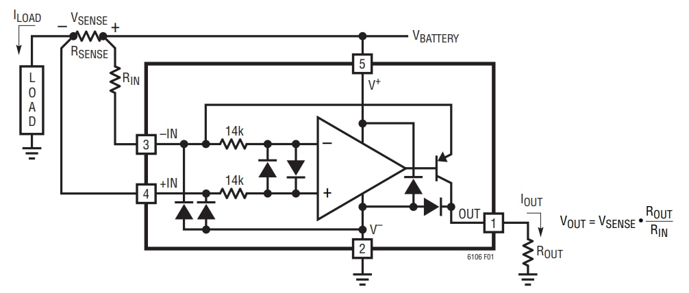 LT6106 High Side Current Sense Amplifiers - ADI | Mouser