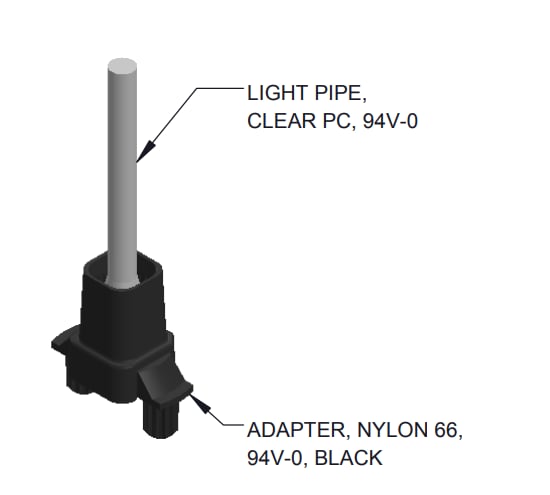 Zero Light Bleed Rigid Light Pipes - BIVAR | Mouser