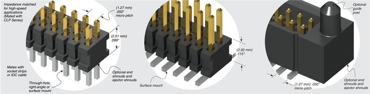 FTSH .050" (1.27mm) Micro Terminal Headers - Samtec | Mouser