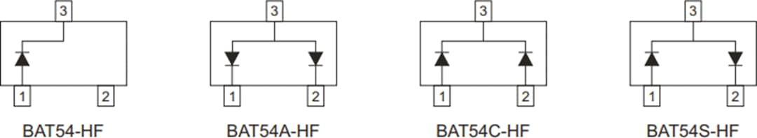 BAT54-HF SMD Schottky Barrier Diodes - Comchip | Mouser
