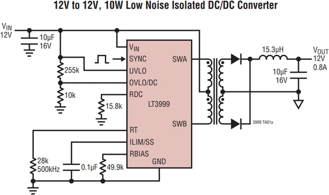 LT3999 DC-DC Transformer Driver - ADI | Mouser
