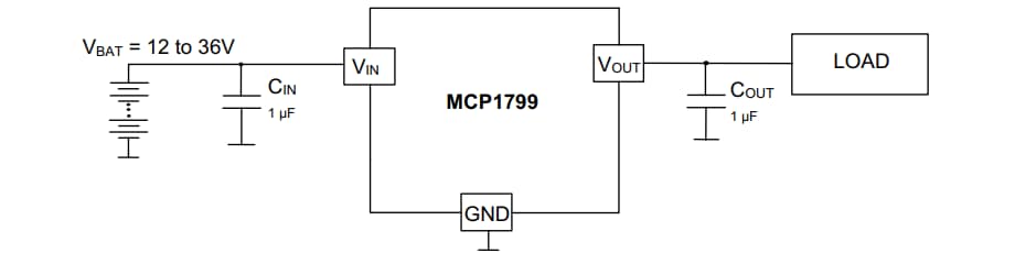 MCP1799 High-Voltage LDO Regulators - Microchip Technology | Mouser