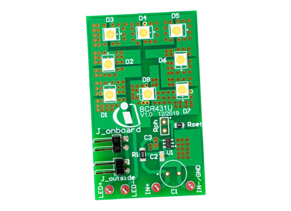 BCR431U LED Driver Evaluation Board - Infineon Technologies | Mouser