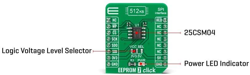 EEPROM 7 Click - Mikroe | Mouser