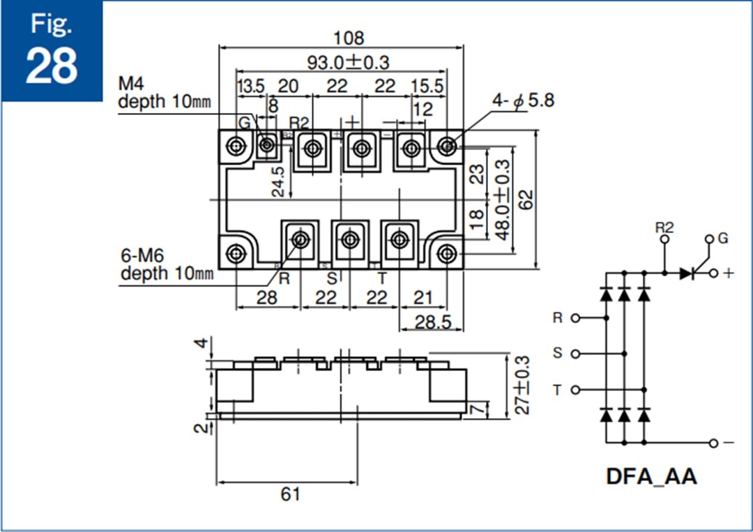 DFA Series 800V & 1600V Diode Power Modules - SanRex | Mouser