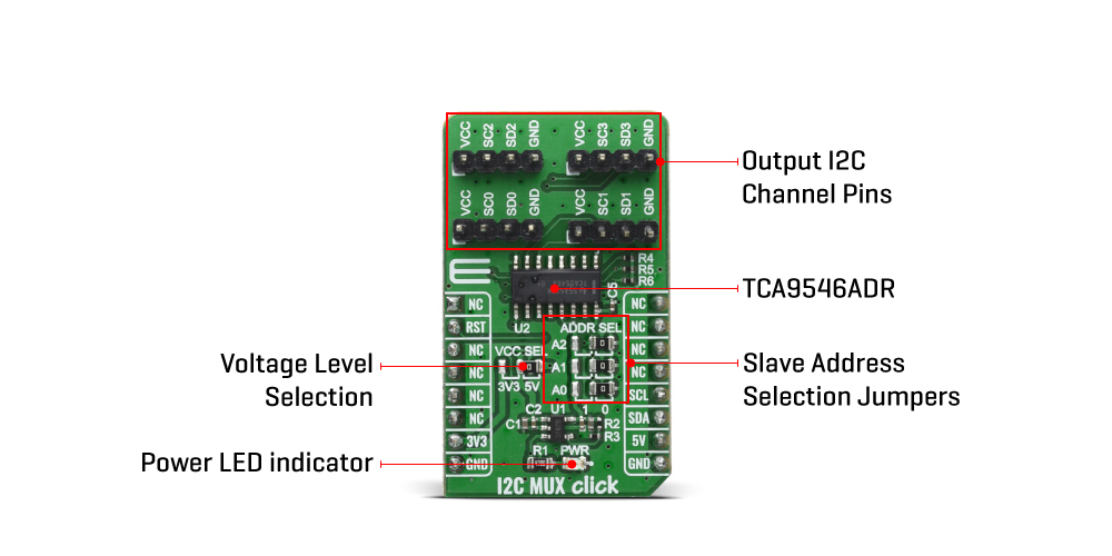I2C MUX Click - Mikroe | Mouser