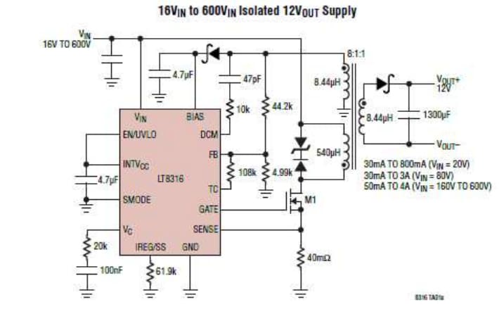 Flyback Transformers for LT8316 - Sumida | Mouser