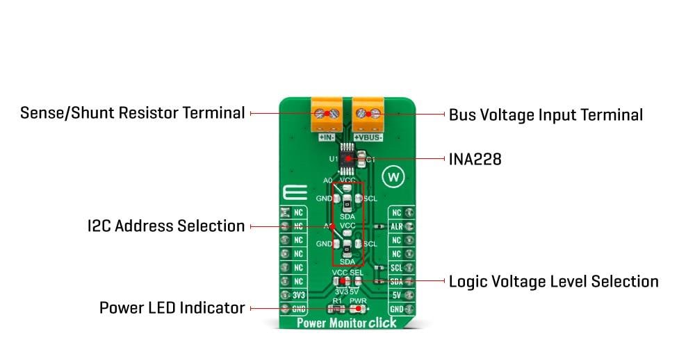 Power Monitor Click - Mikroe | Mouser