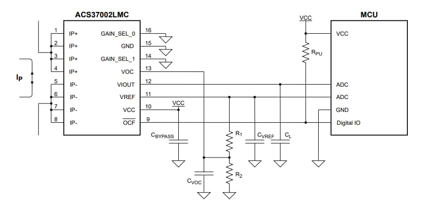 ACS37002 400 kHz高準確度電流感測器IC - Allegro MicroSystems | Mouser
