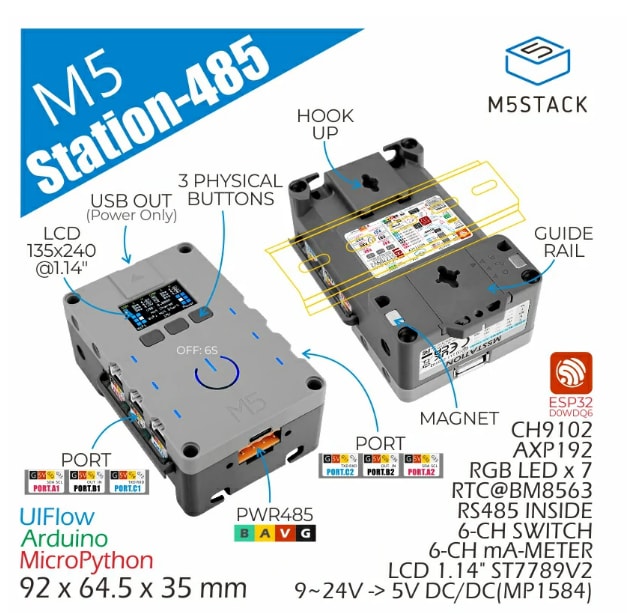 M5Station-485/BAT ESP32 IoT Development Modules - M5Stack | Mouser