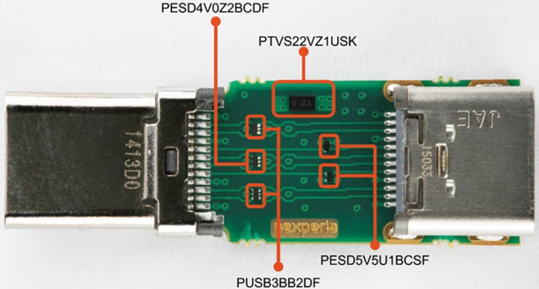 NEVB21-USBC1UL USB Type-C ESD Evaluation Board - Nexperia | Mouser