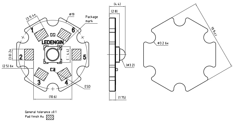 LZ1-10UBN0 LED ENGIN LuxiGen - ams OSRAM | Mouser
