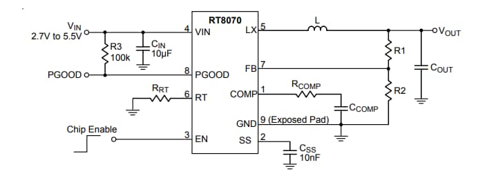 RT8070 4A 2MHz Synchronous Step-Down Converters - Richtek | Mouser