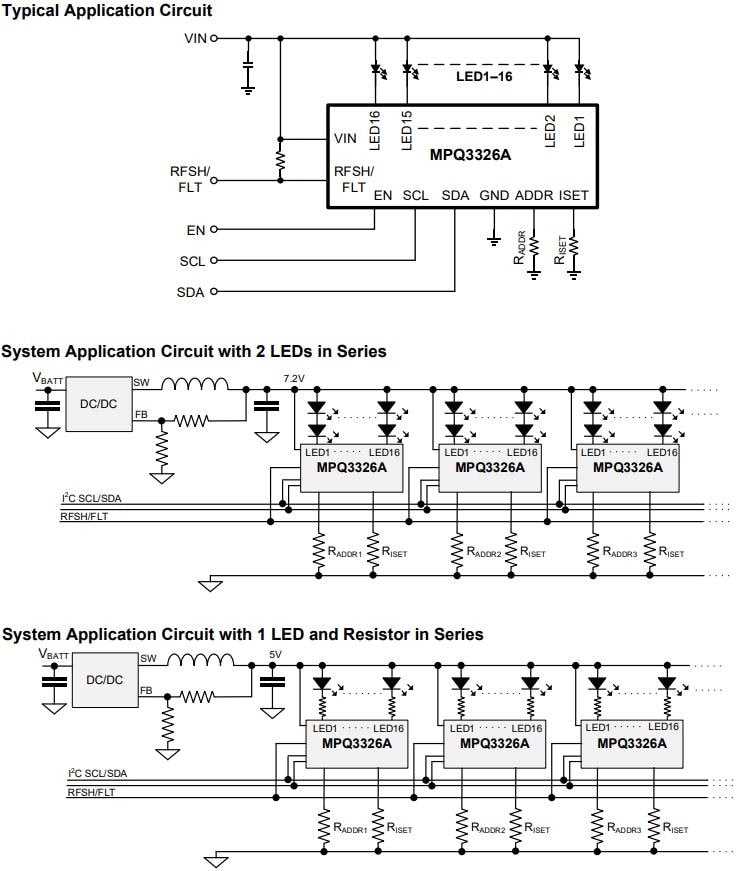 MPQ3326A 16-Channel LED Drivers - MPS | Mouser