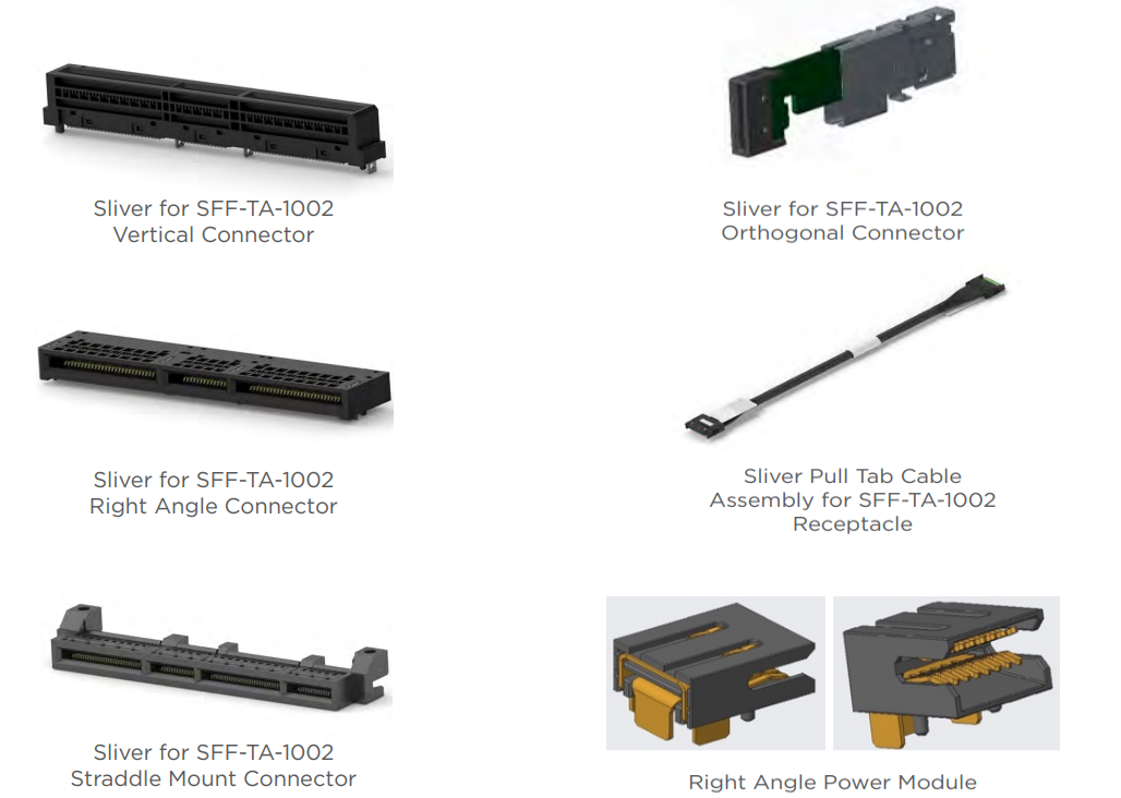適用於SFF-TA-1002的Sliver連接器 - TE | Mouser