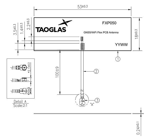 GNSS/Wi-Fi Flex PCB Antennas - Taoglas | Mouser