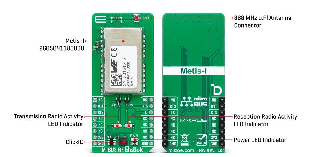 MIKROE-3303 M-BUS RF 2 Click - Mikroe | Mouser