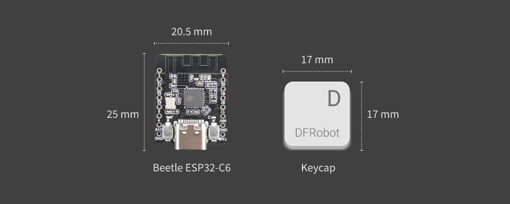 Dfr1117 Beetle Esp32 C6 Mini Development Board Dfrobot Mouser