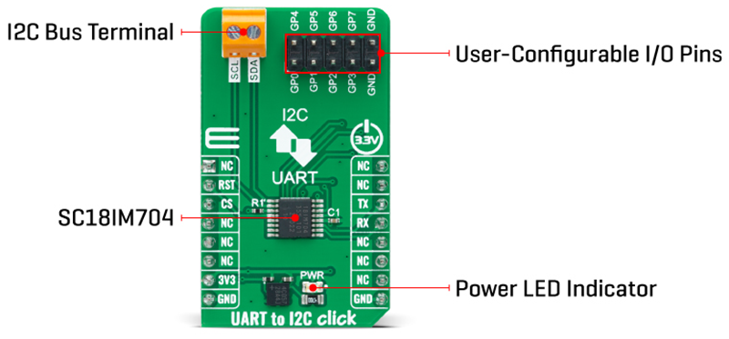 Mikroe 5508 Uart To I2c Click Mikroe Mouser 6788