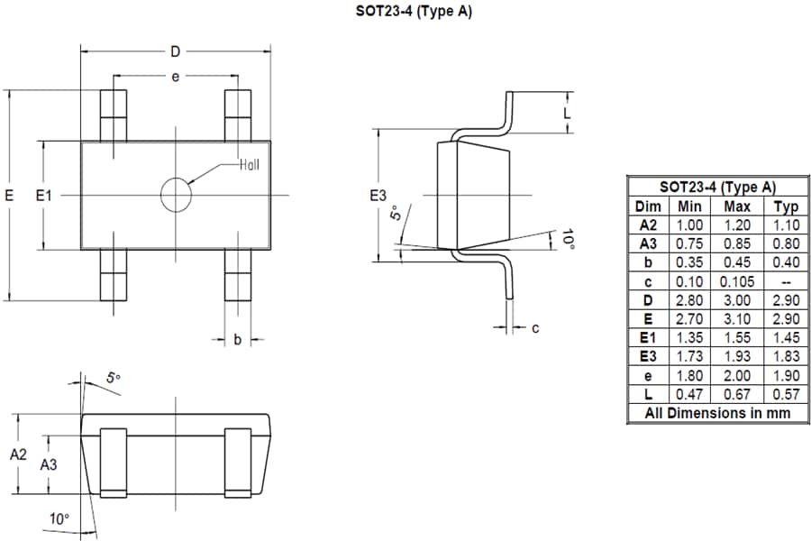 AHE101 InSb Hall Elements - Diodes Inc | Mouser