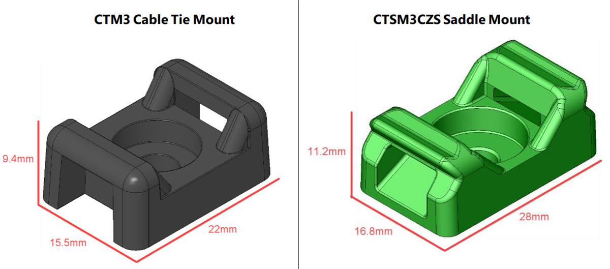CTSM3CZS Saddle Mounts - HellermannTyton | Mouser
