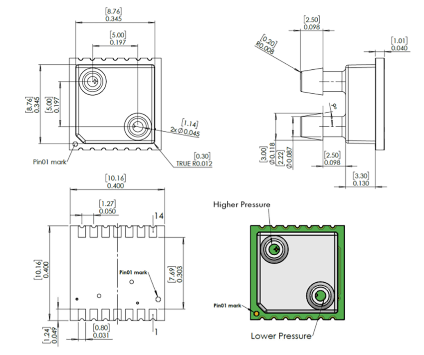 LP2 Ultra-Low Pressure Sensors - Merit Sensor | Mouser