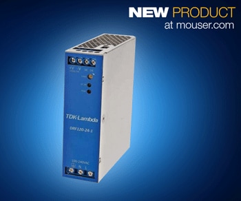 Power Up with the TDK Lambda DRF120-480 Series DIN Rail Power Supplies Now at Mouser