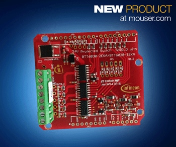 Infineon’s Arduino-Compatible 24V PROFET Switch Shield Now at Mouser Electronics