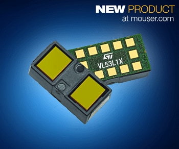 Now at Mouser Electronics: STMicroelectronics’ VL53L1X ToF Proximity Sensor, Measures Distance ...